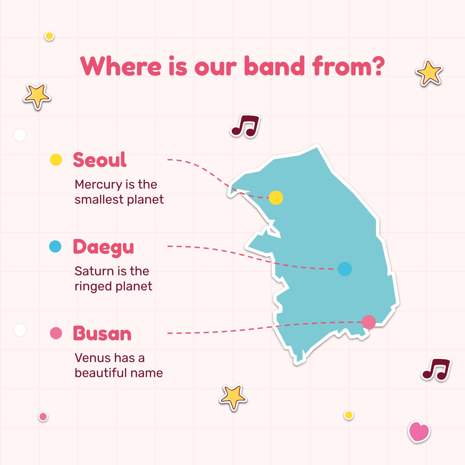 K-Pop Boy Band Fan's Collage for IG Posts | Google Slides & PPT