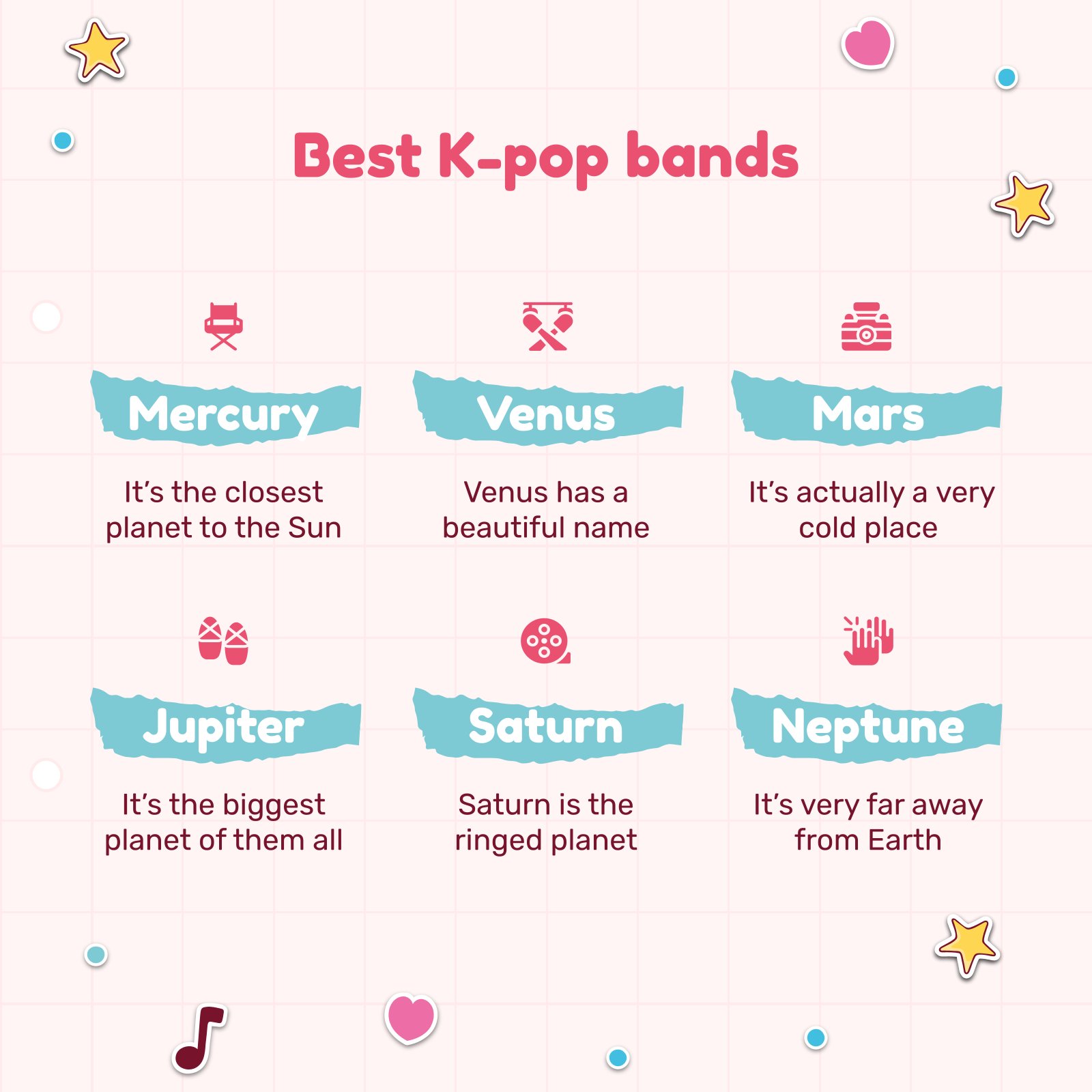 Collage de fan de boy bands de k-pop para publicaciones de IG