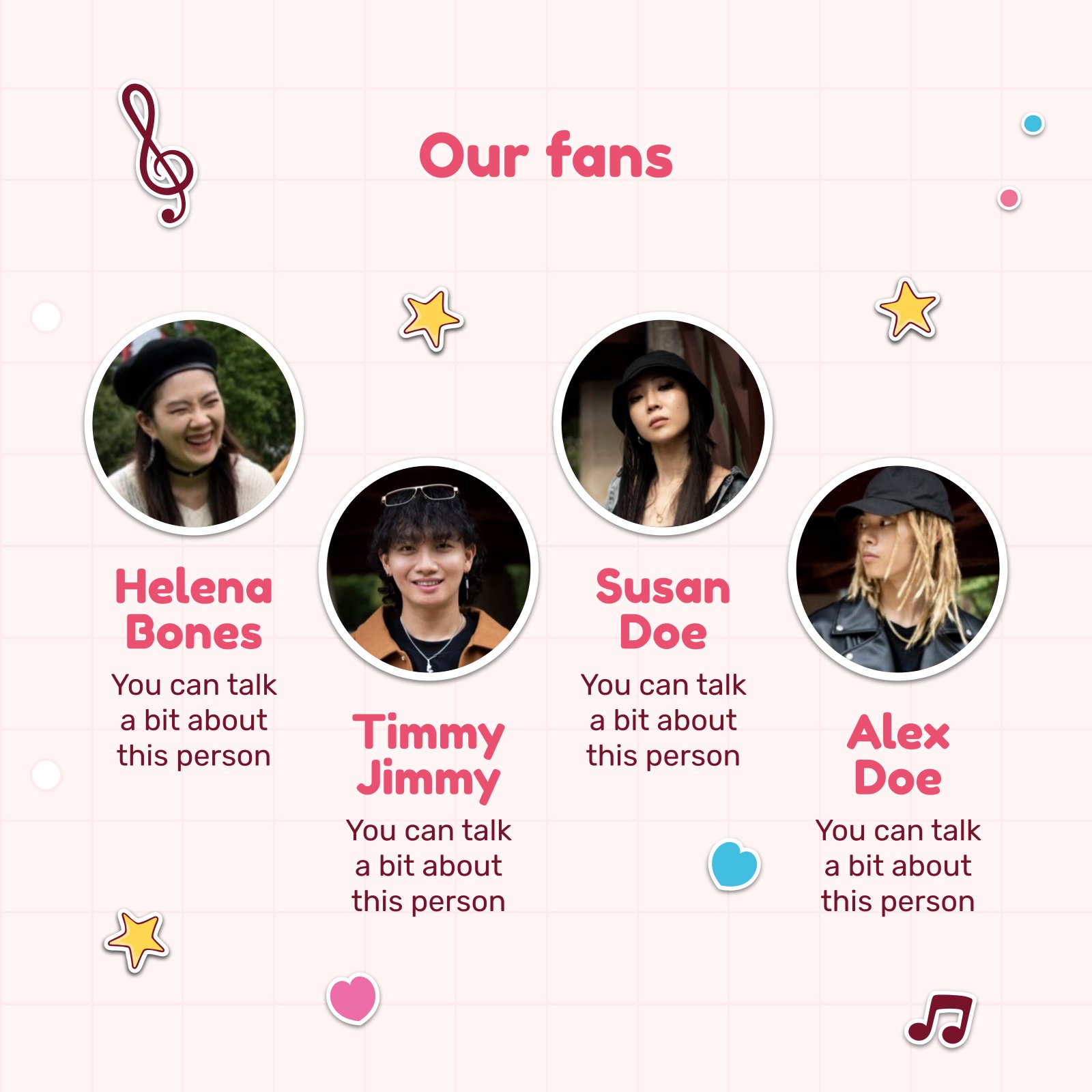 K-Pop Boy Band Fan's Collage for IG Posts | Google Slides & PPT