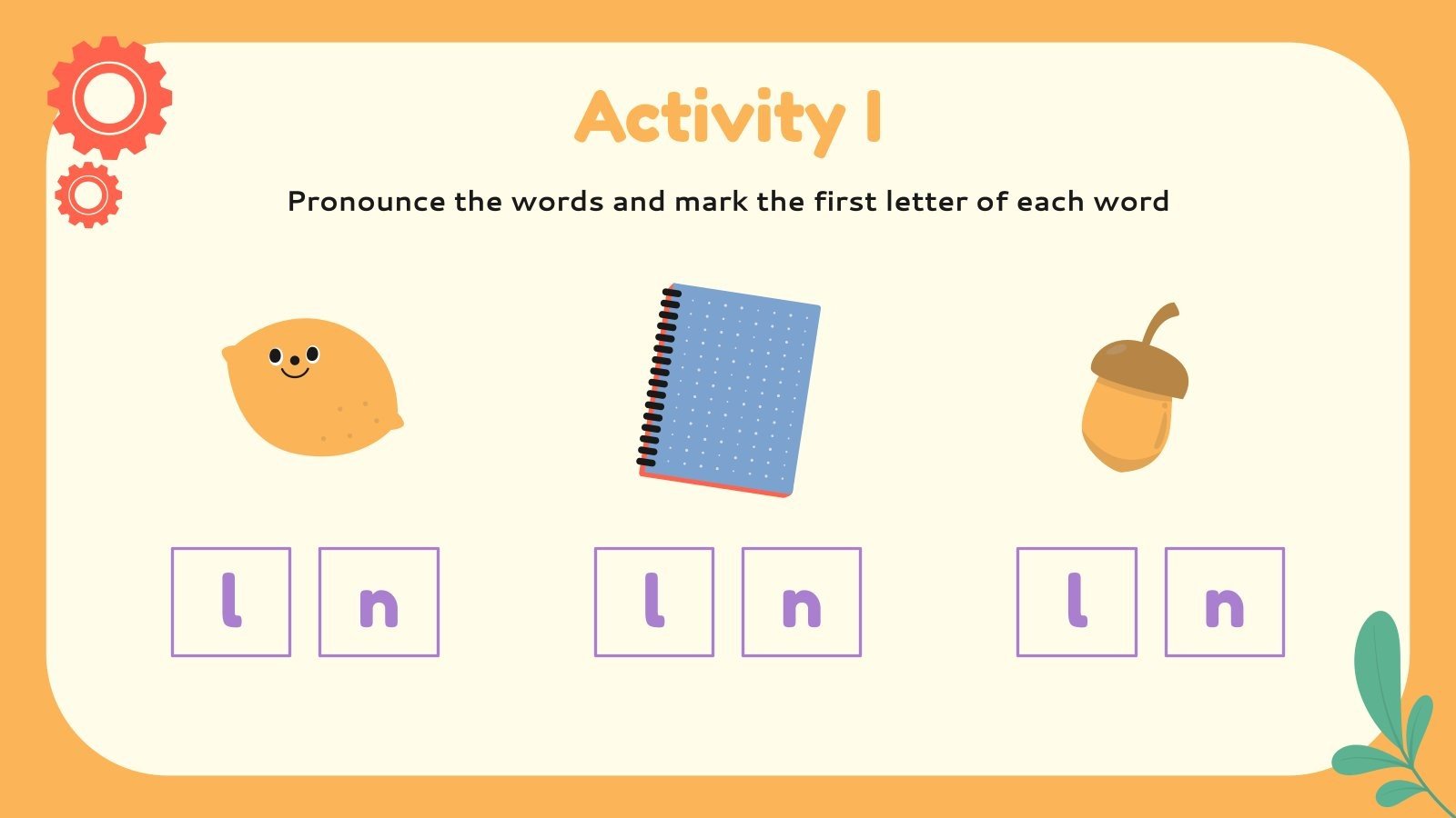 Language Arts: The Sounds /l/ and /n/ | Google Slides & PPT