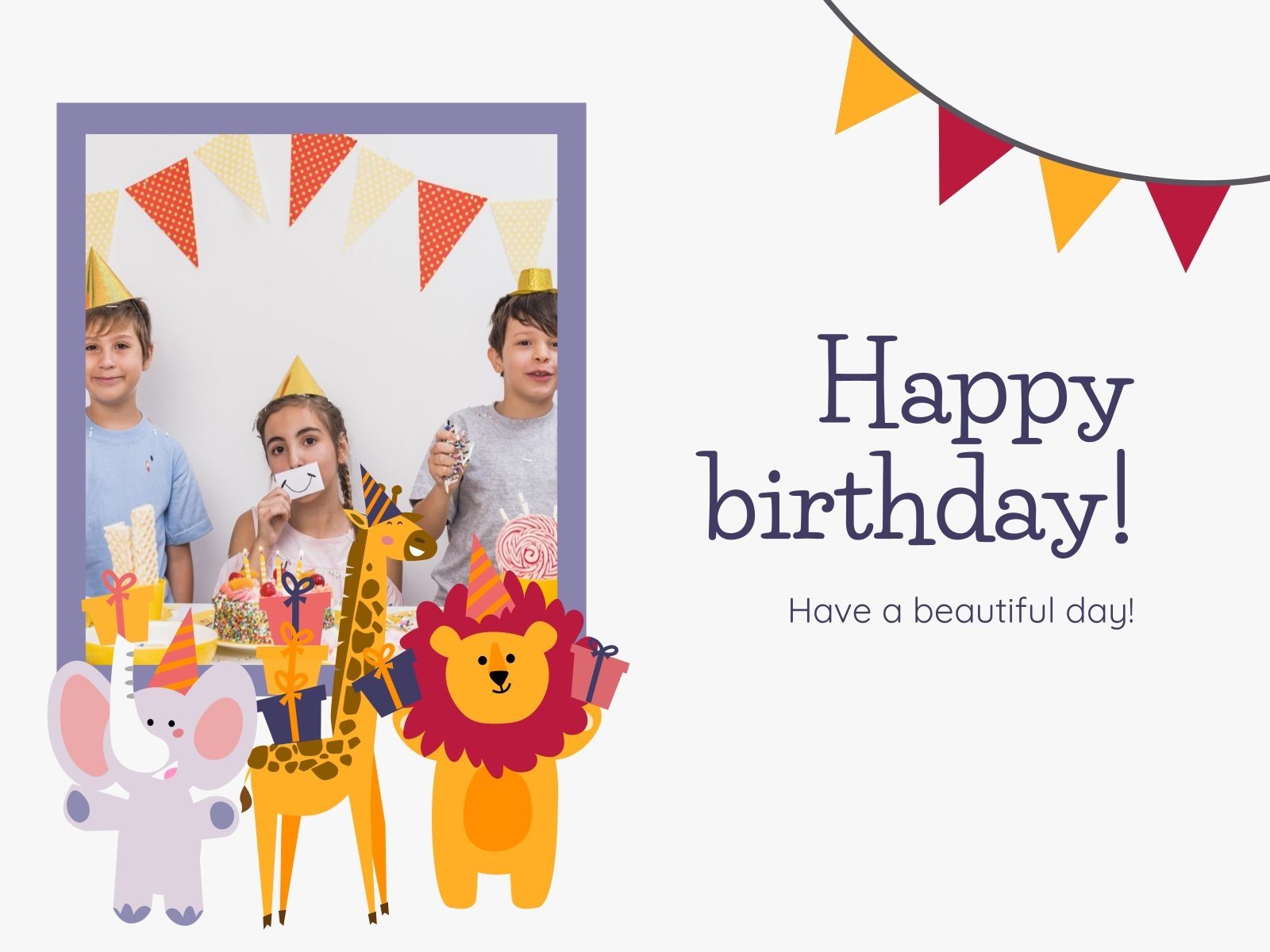 Creative Birthday Cards Google Slides theme & PPT template
