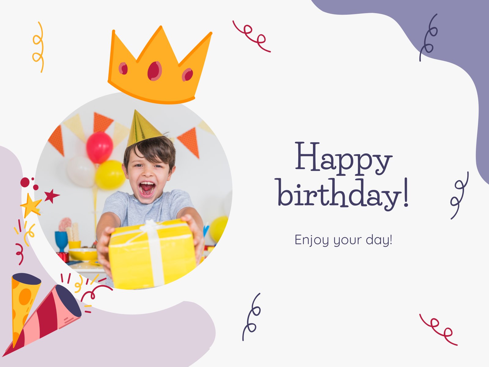 Creative Birthday Cards Google Slides theme & PPT template