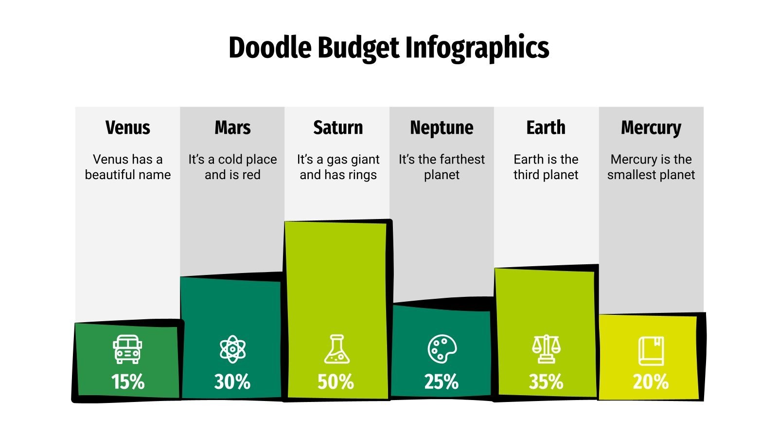 Doodle Budget Infographics for Google Slides and PowerPoint
