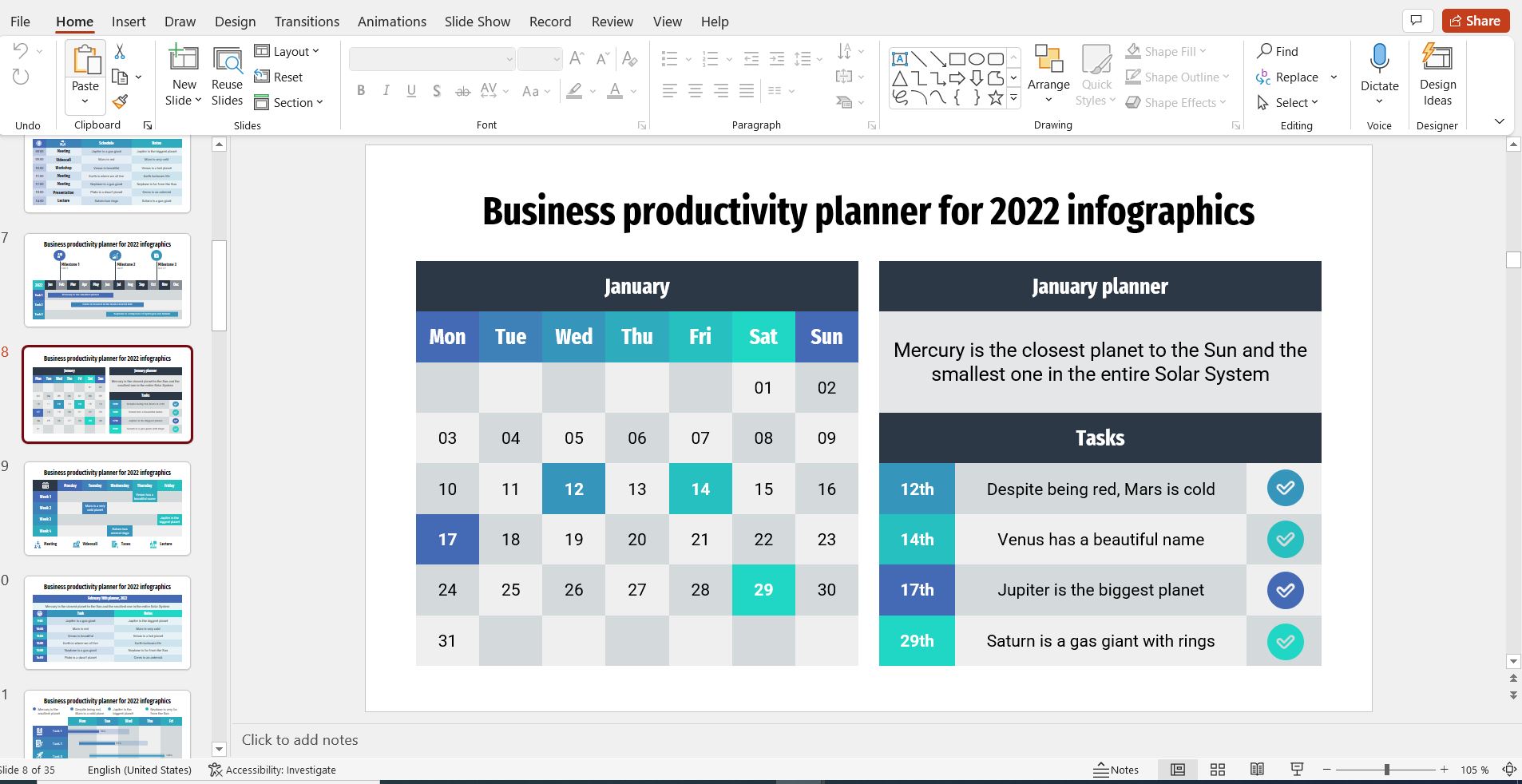 How To Quickly Customize Insert A Powerpoint Ppt Calendar Using Www 