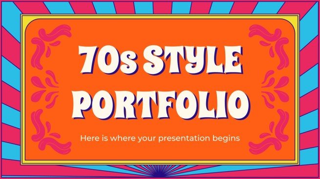 70s Style Portfolio | Google Slides and PowerPoint Template
