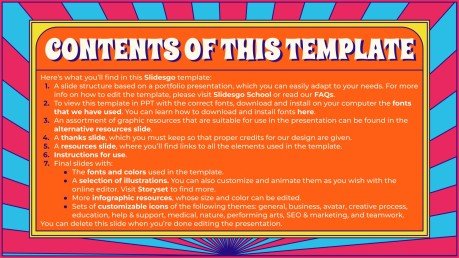 70s Style Portfolio | Google Slides and PowerPoint Template