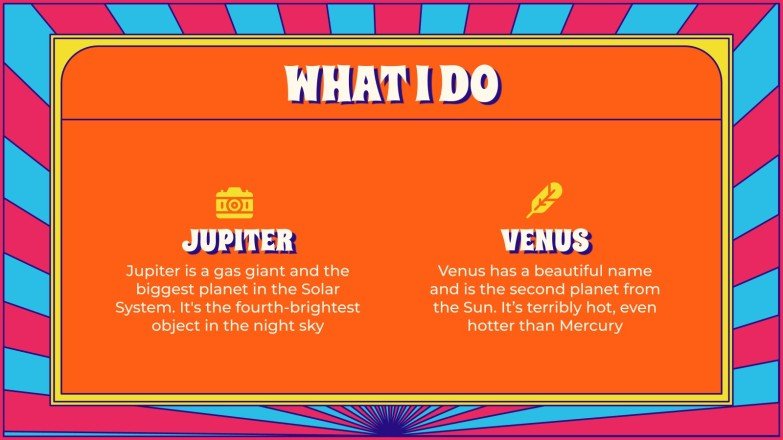 70s Style Portfolio | Google Slides and PowerPoint Template