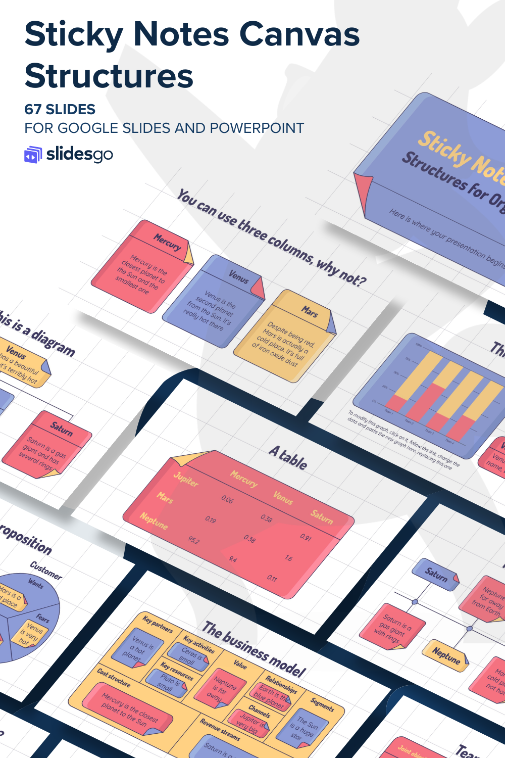 Sticky Notes Canvas Structures for Organization