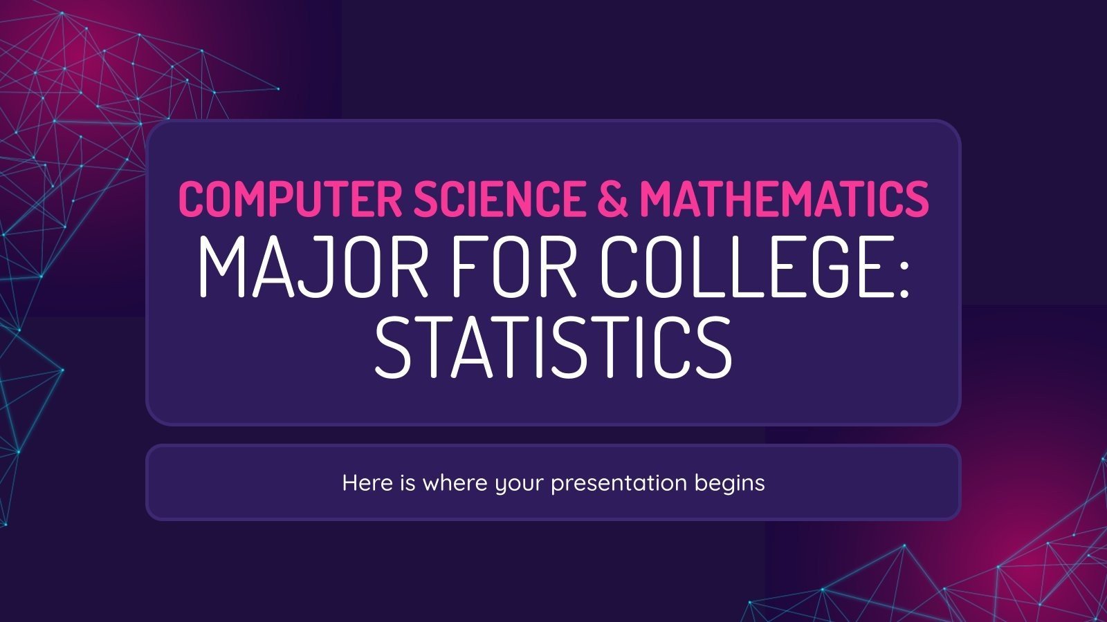 Computer Science & Mathematics: Statistics | Google Slides