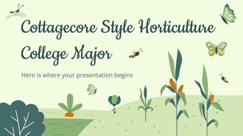 Free Google Slides and PPT templates cottagecore aesthetics
