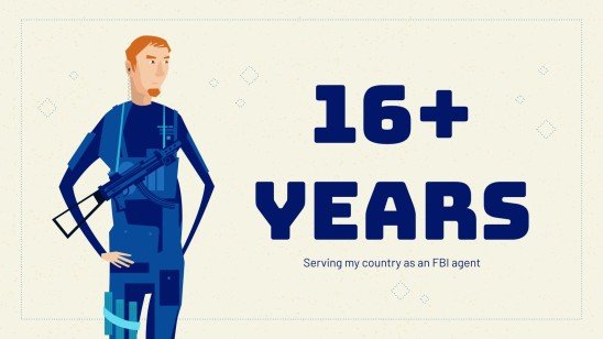 FBI Agent CV | Google Slides & PPT Template