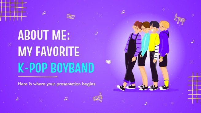 Free K-pop templates for Google Slides and PowerPoint