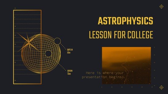 Astrophysics Lesson for College | Google Slides and PPT