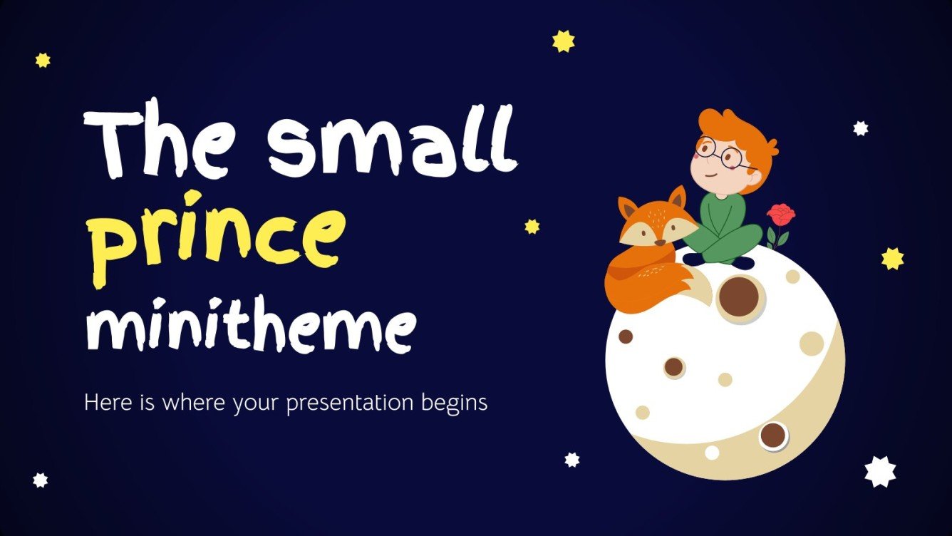 Minitema do Príncipe Pequeno | Modelo do Google Slides e PPT