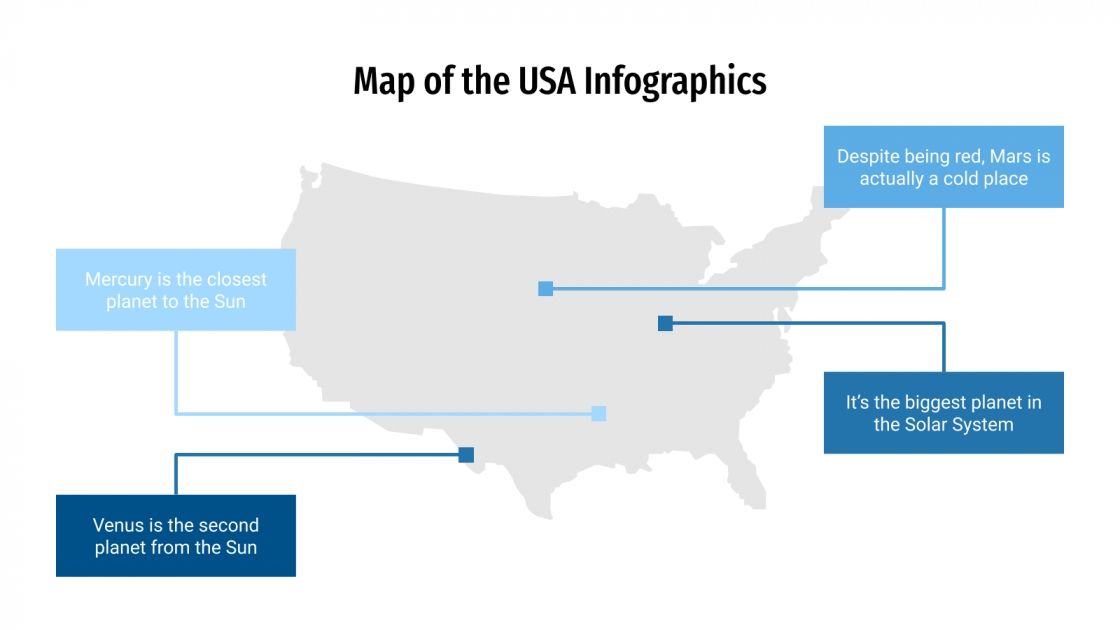 Map of the USA Infographics for Google Slides and PowerPoint