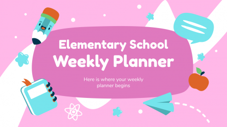 Agenda semanal escolar | Plantilla de Google Slides y PowerPoint