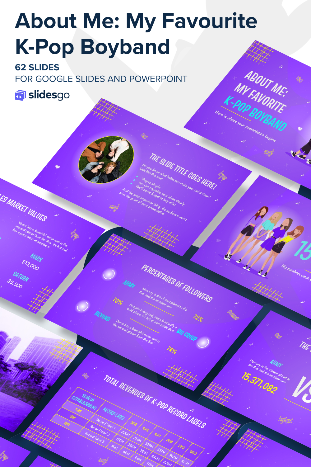 About Me: My Favorite K-Pop Boyband | Google Slides & PPT