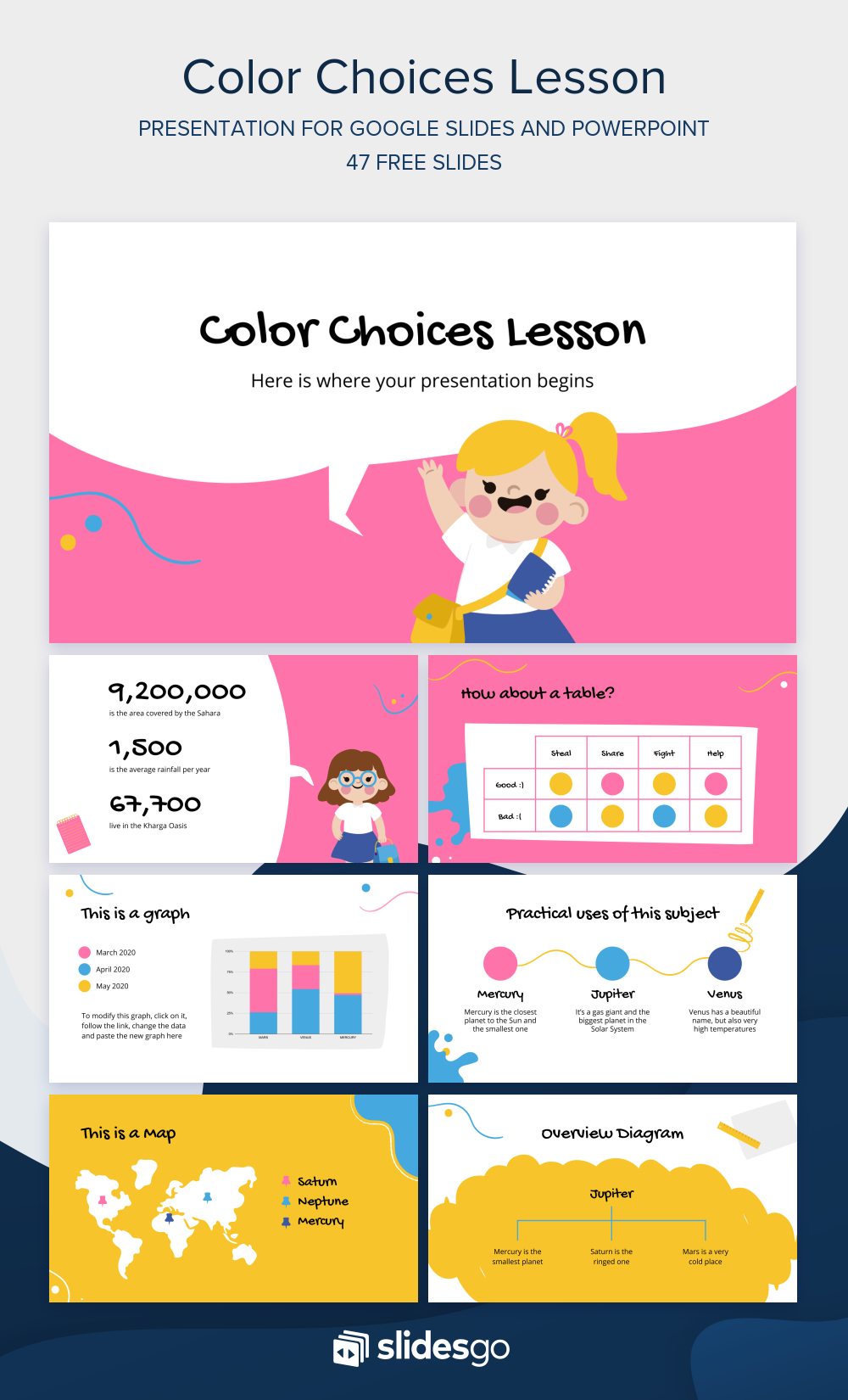 Color Choices Lesson Google Slides & PowerPoint template