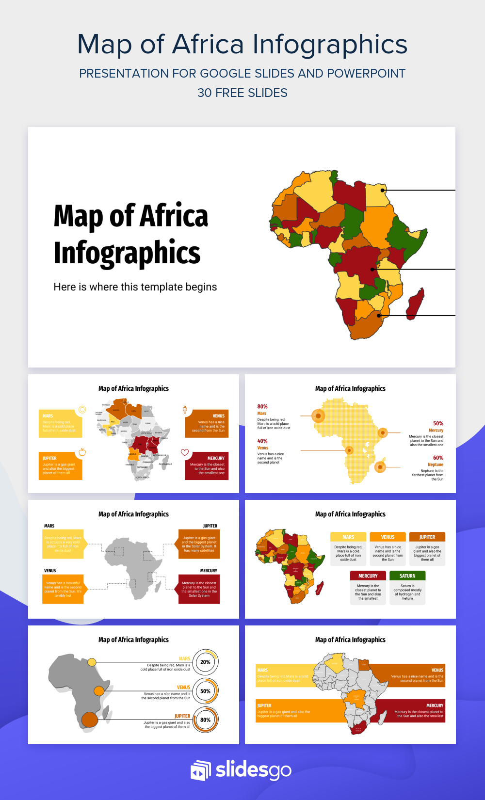 Map of Africa Infographics for Google Slides and PowerPoint