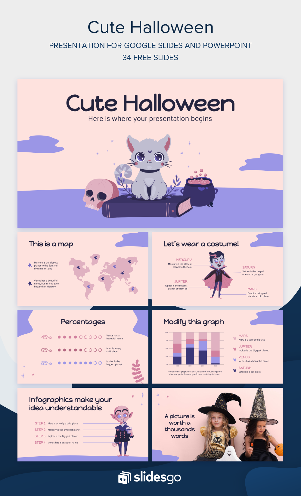 Cute Halloween Google Slides theme & PowerPoint template