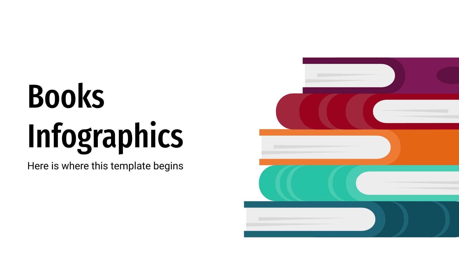 Free Books Infographics for Google Slides and PowerPoint