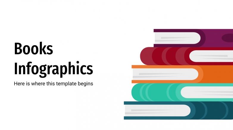 Free Books Infographics for Google Slides and PowerPoint