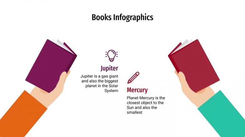 Free Books Infographics for Google Slides and PowerPoint