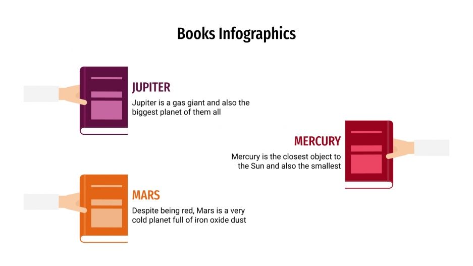 Free Books Infographics for Google Slides and PowerPoint