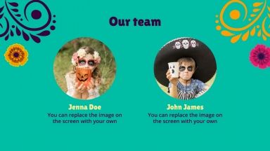 Colorful Día de Muertos Google Slides & PowerPoint template