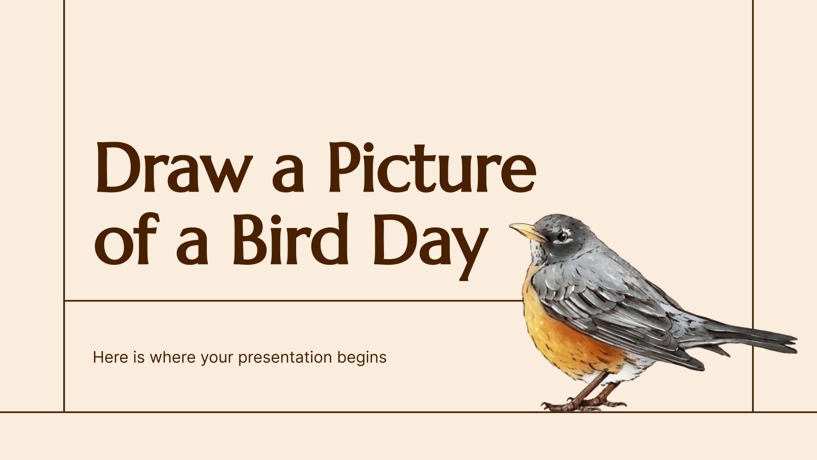 Draw a Picture of a Bird Day | Google Slides & PowerPoint