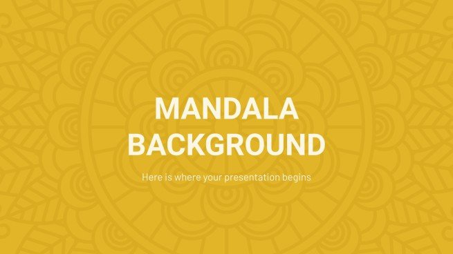 Mandala Background Google Slides theme and PPT template