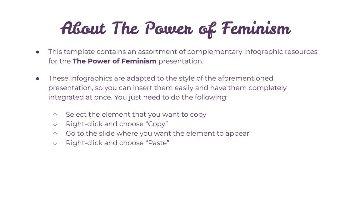 The Power of Feminism Infographics | Google Slides & PPT