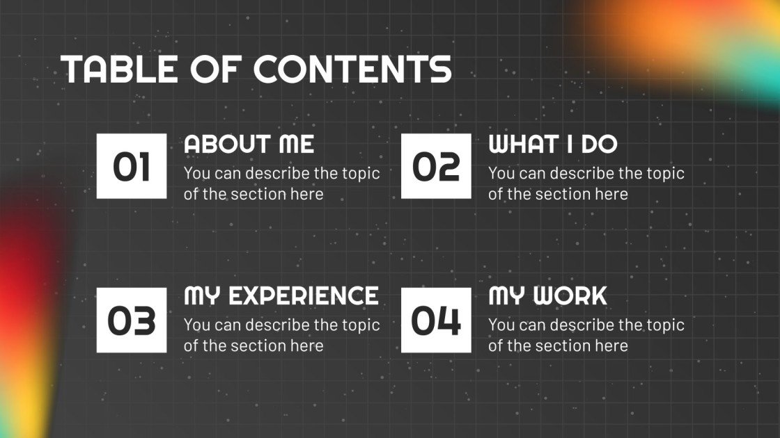 80s Style Portfolio | Google Slides and PowerPoint