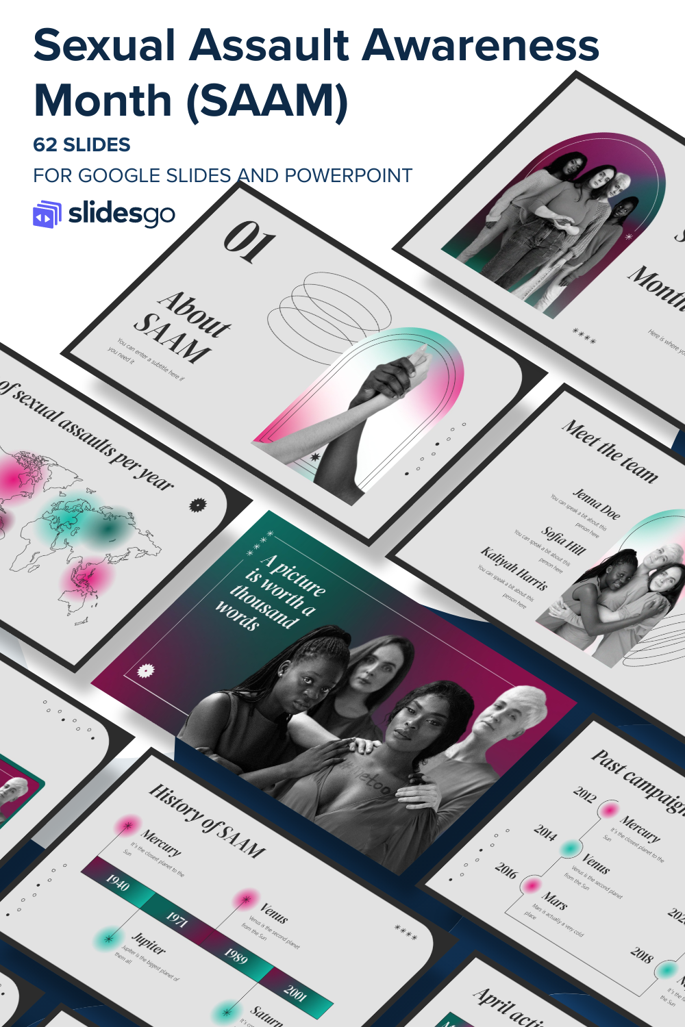 Sexual Assault Awareness Month (SAAM) | Google Slides & PPT