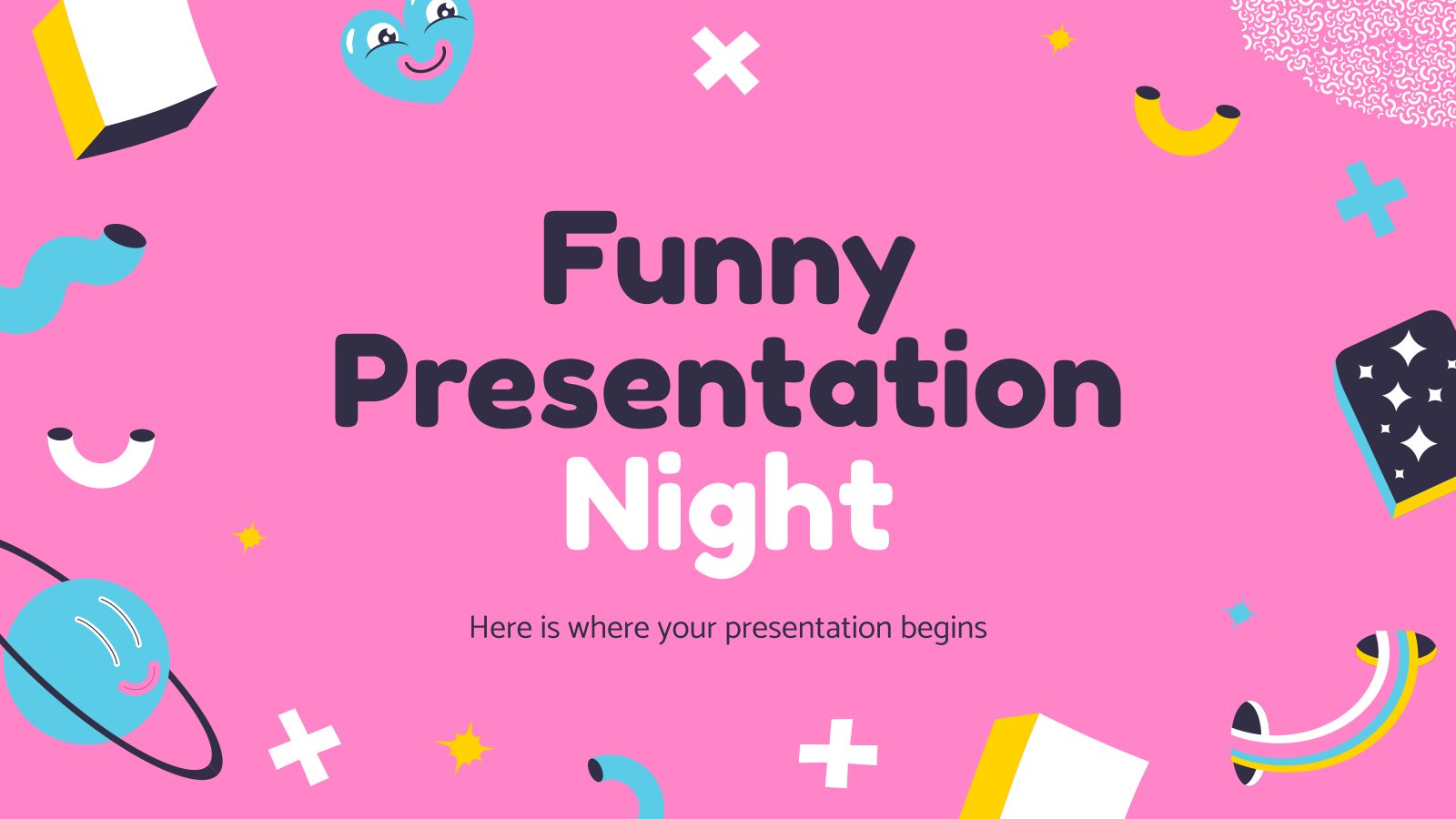 Lustige Presentation Night Google Slides PowerPoint