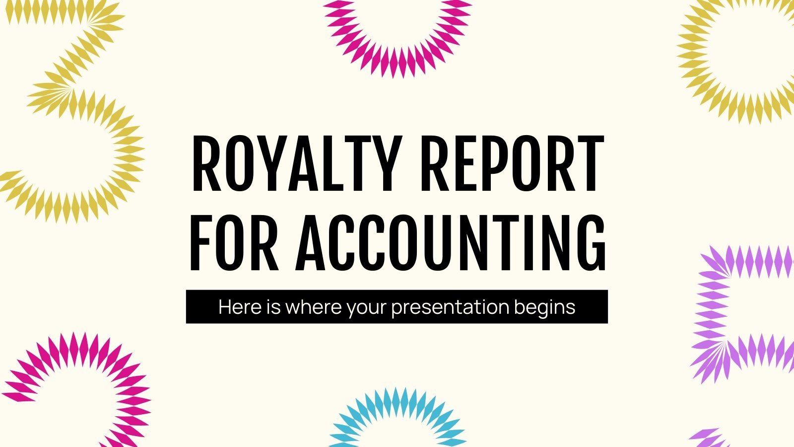 Royalty Report for Accounting | Google Slides & PPT template