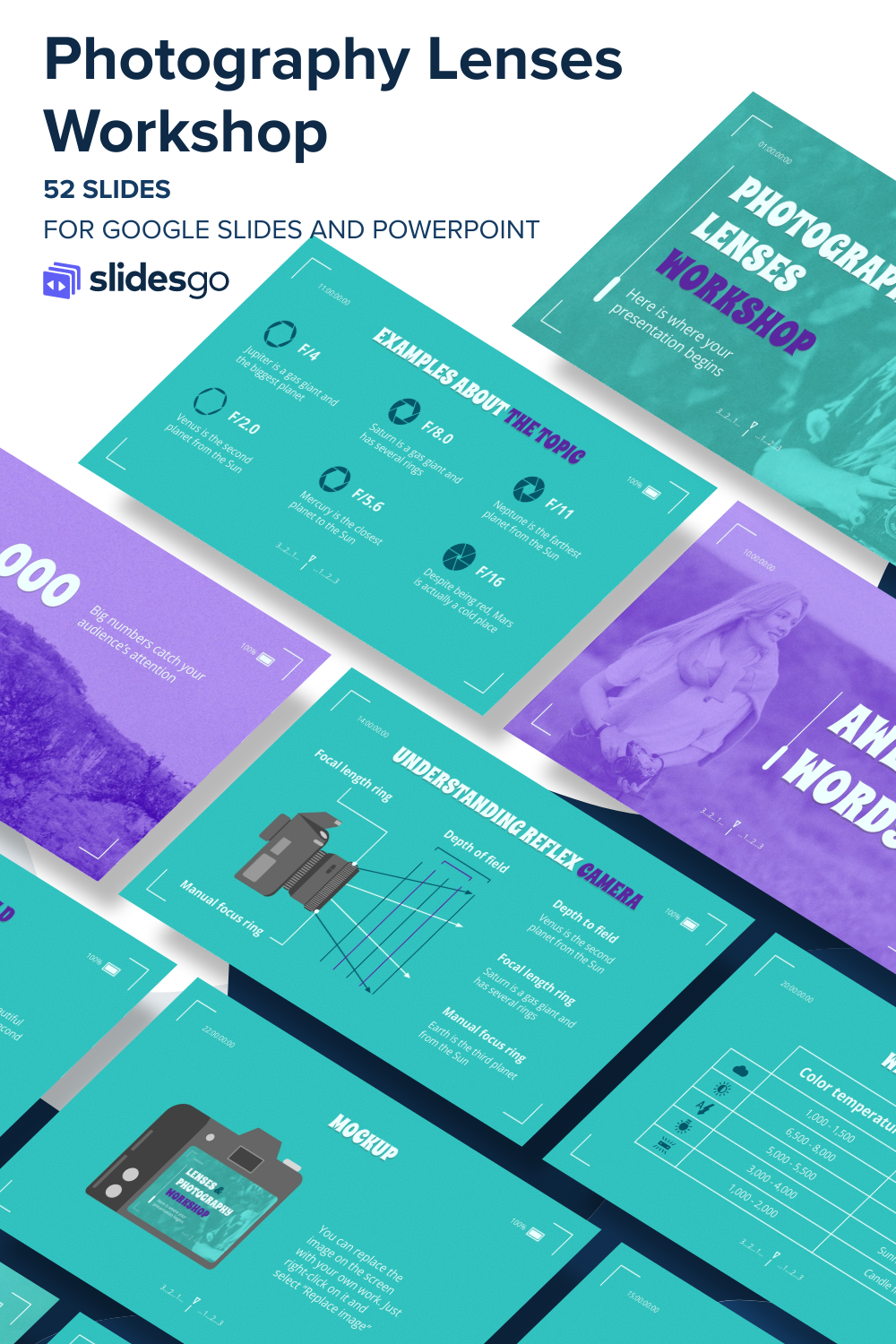 Photography Lenses Workshop | Google Slides & PowerPoint