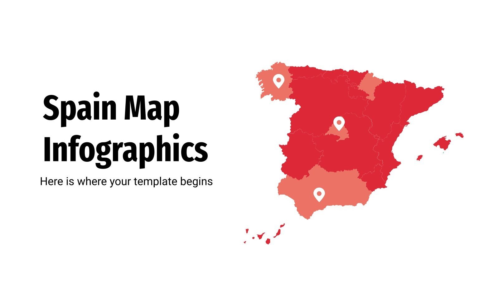 Infografía mapas de España | Tema de Google Slides & PPT