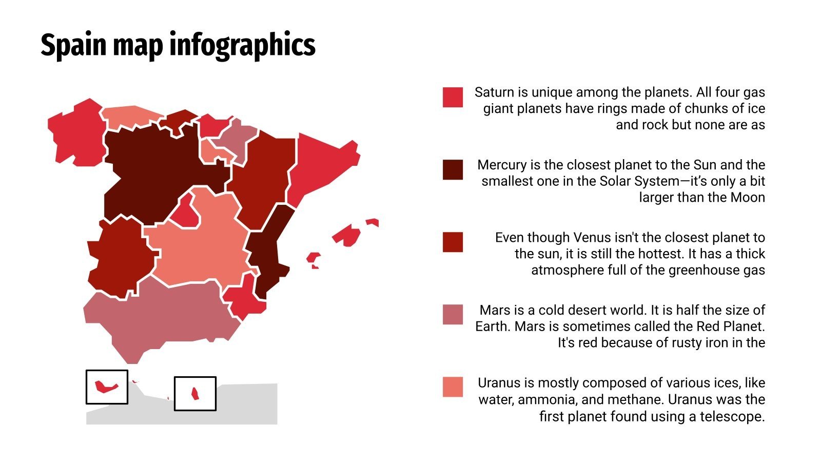 Infografía mapas de España | Tema de Google Slides & PPT