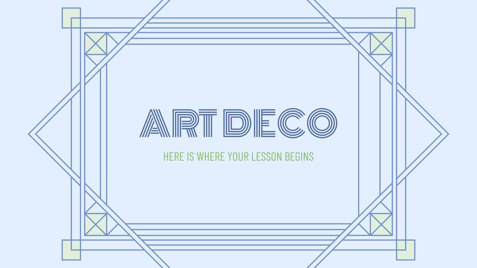 Art Deco Lesson Google Slides theme and PowerPoint template