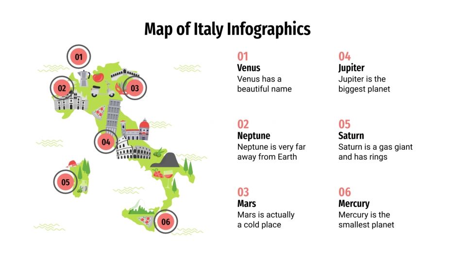 Map of Italy Infographics for Google Slides and PowerPoint