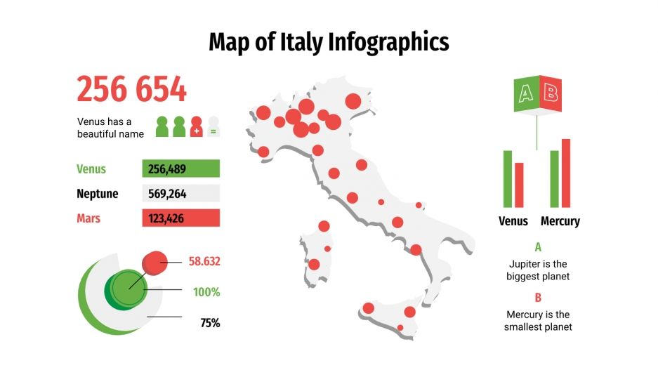 Map of Italy Infographics for Google Slides and PowerPoint