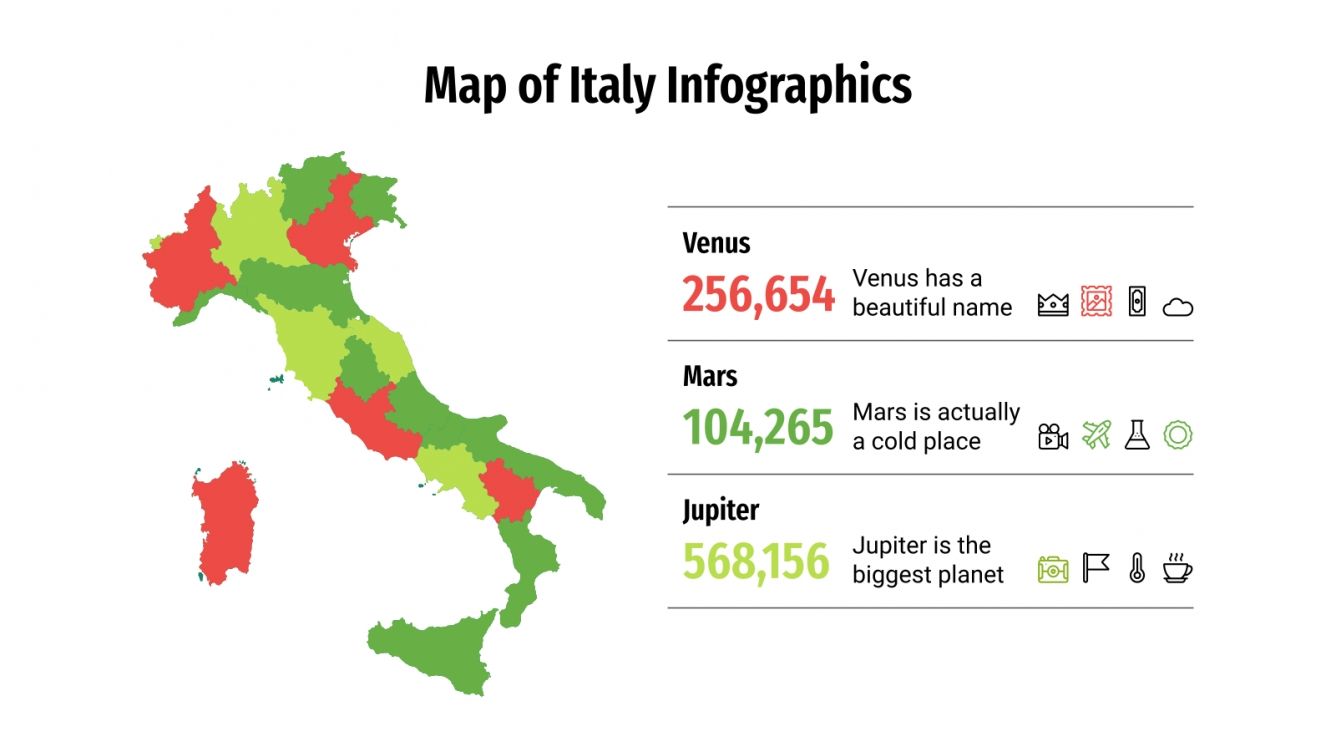 Map of Italy Infographics for Google Slides and PowerPoint