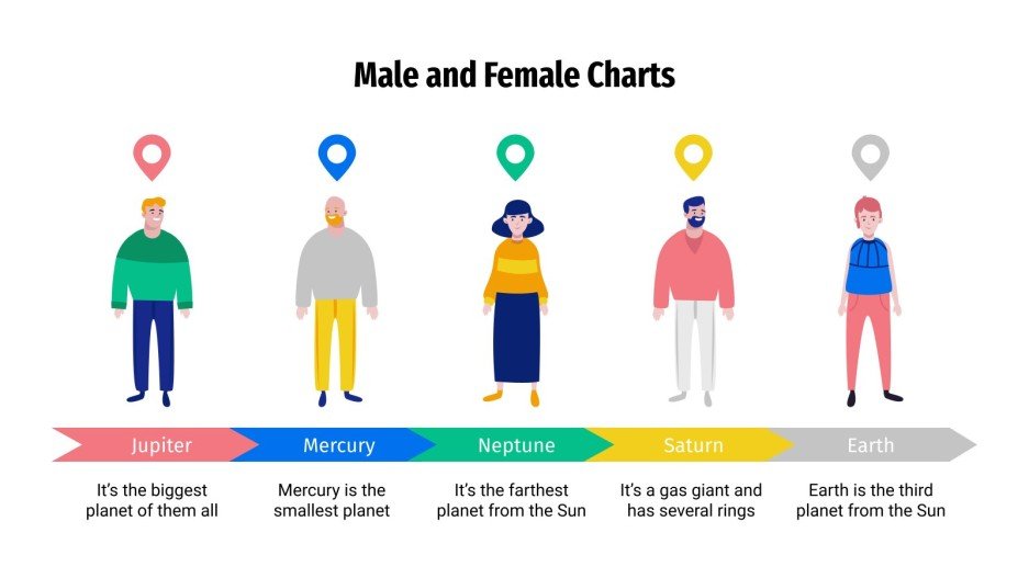 Free Male & Female Charts for Google Slides and PowerPoint