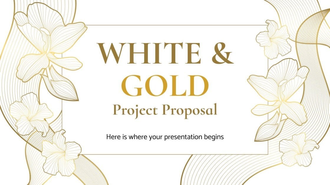 Free golden templates for Google Slides and PowerPoint