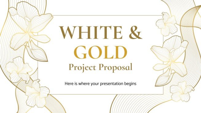Free golden templates for Google Slides and PowerPoint