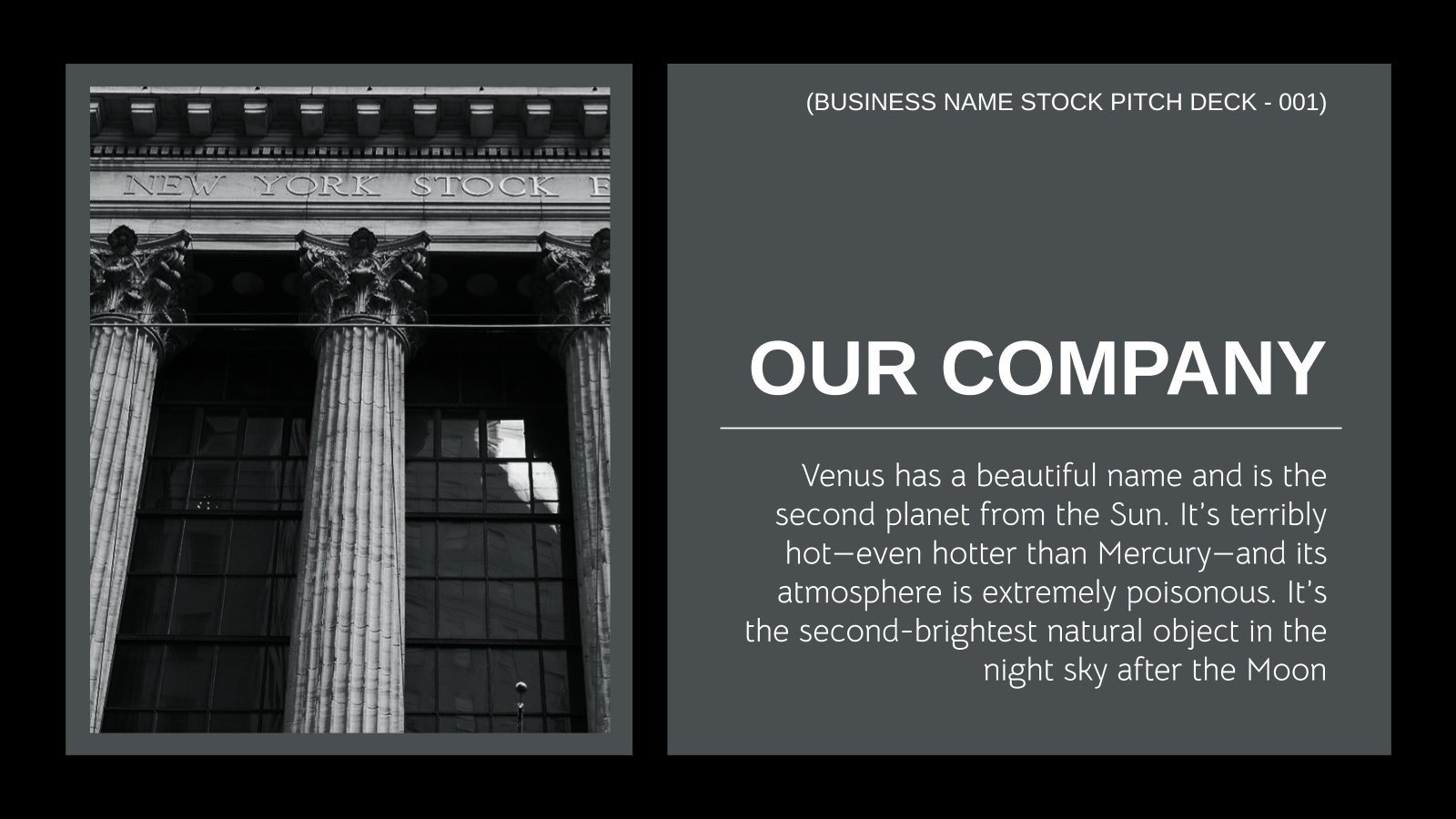 Stock Pitch Deck | Google Slides and PowerPoint