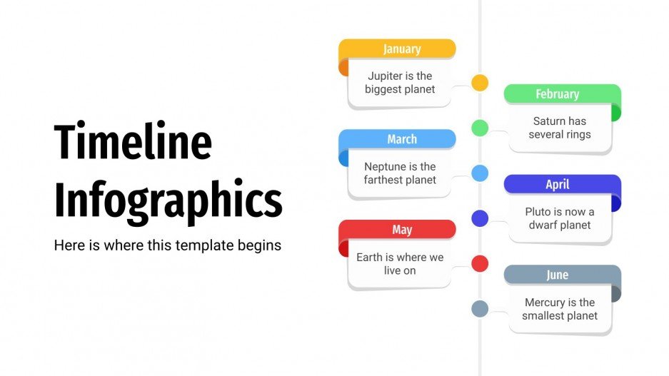 Chronologies gratuites pour Google Slides et PowerPoint