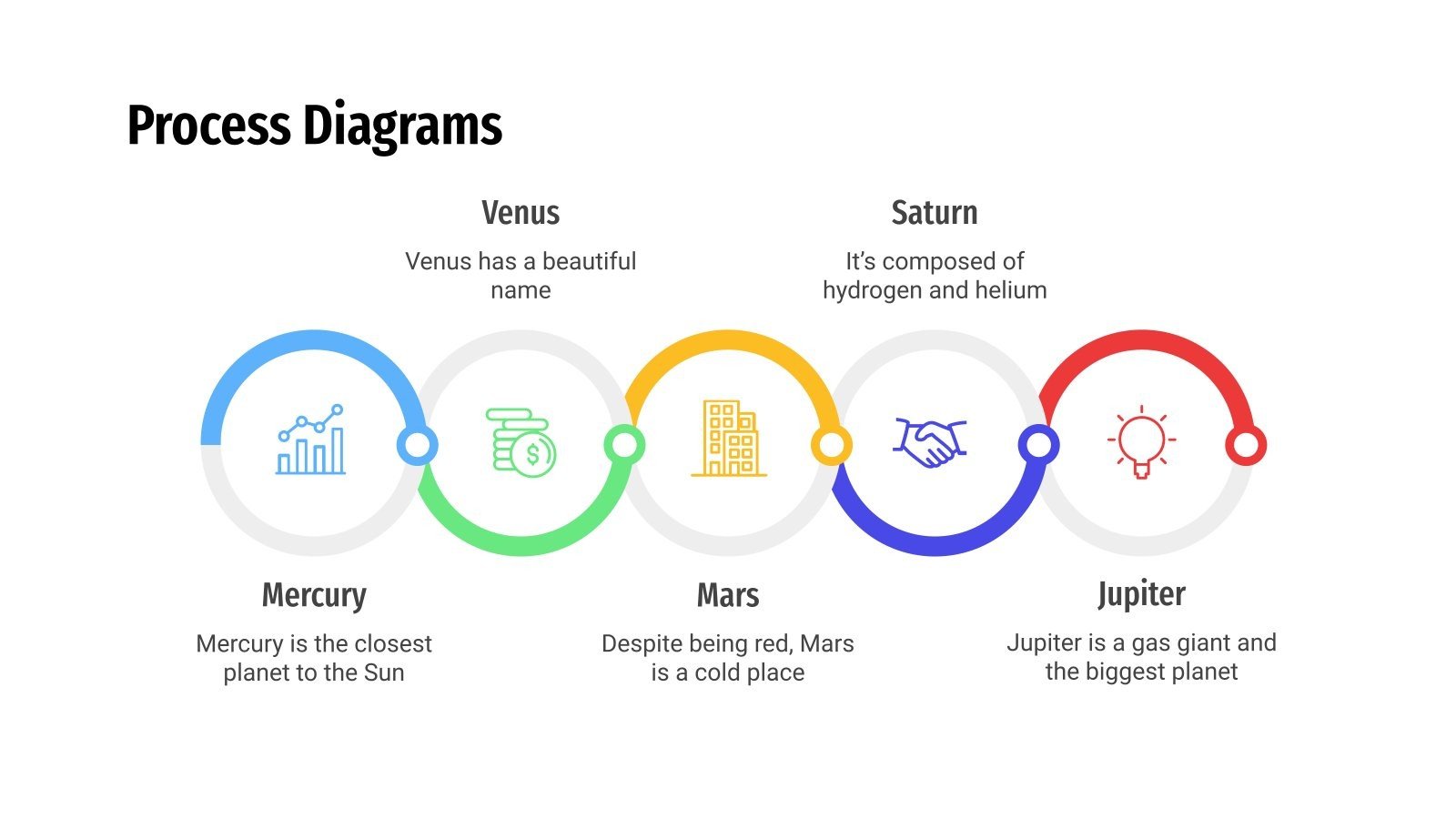 Free Process infographics for Google Slides and PowerPoint