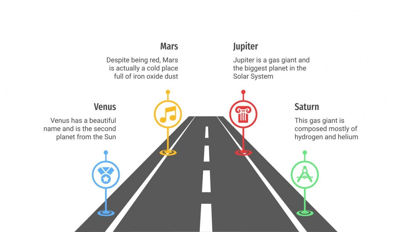 Free Roadmap infographics for Google Slides and PowerPoint